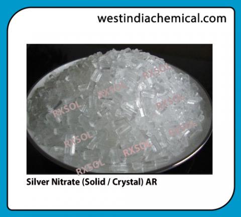 Silver Nitrate (Solid / Crystal) AR | West India ChemicalsEstd.1995
